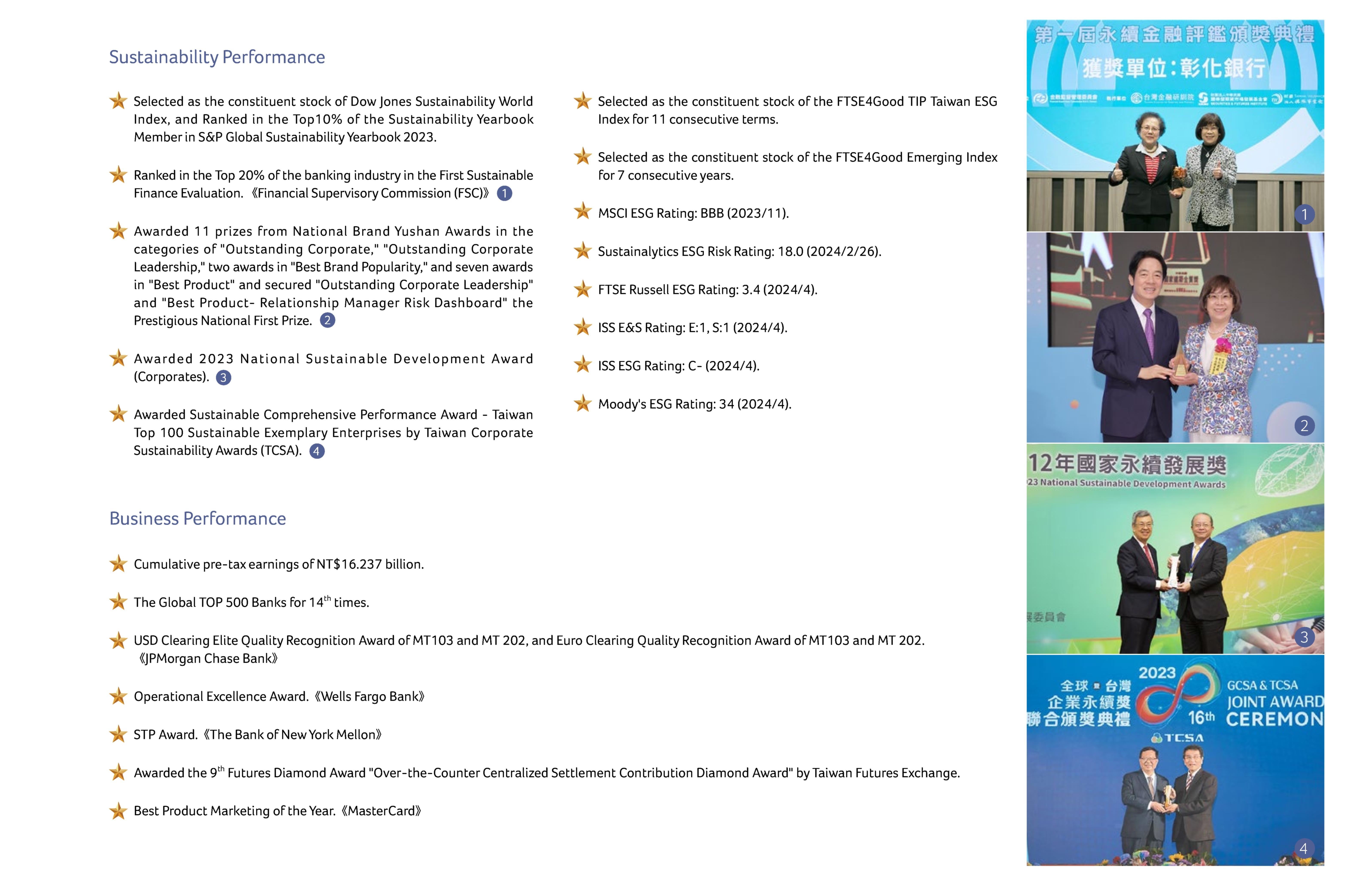 Chang Hwa Bank|Corporate Social Responsibility-Honors, Recognitions and ...